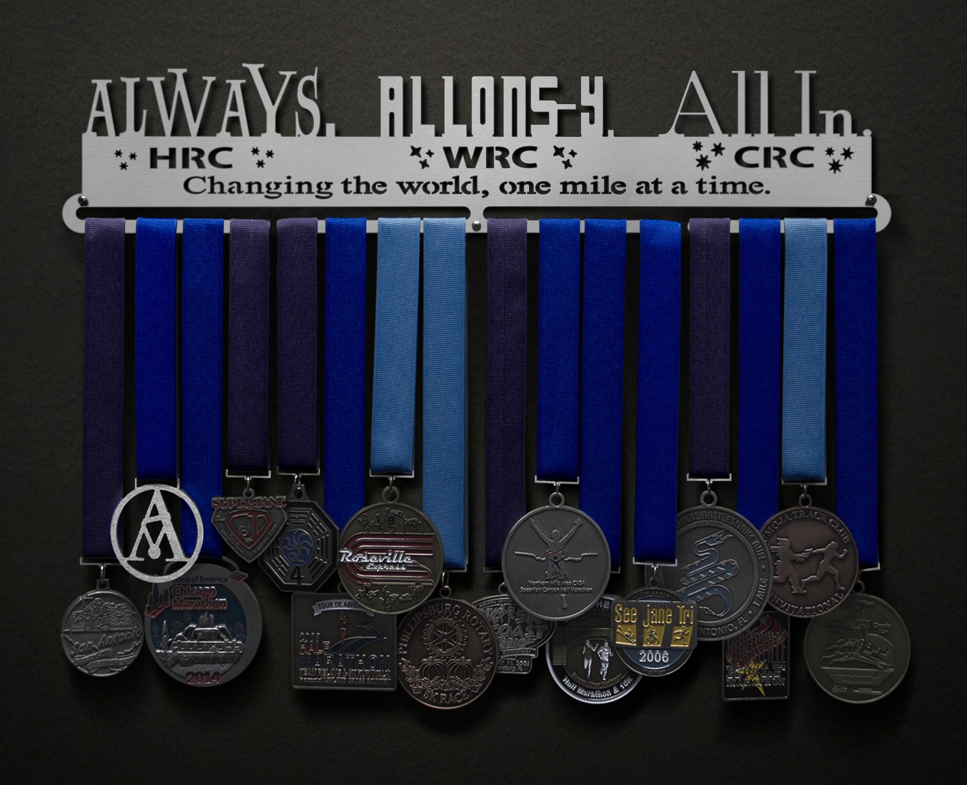 Always HRC - Allons-y WRC - All In CRC | Sport & Running Medal Displays ...