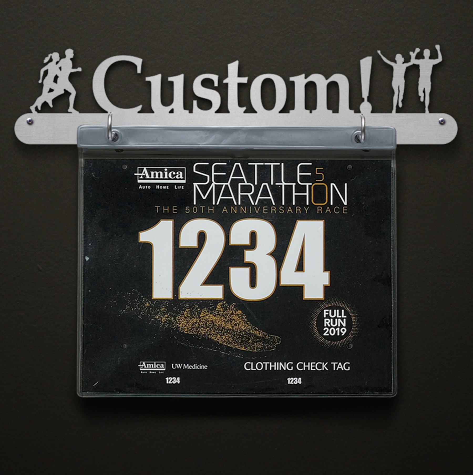 Custom Bib Display - Bib Only | Sport & Running Medal Displays | The ...