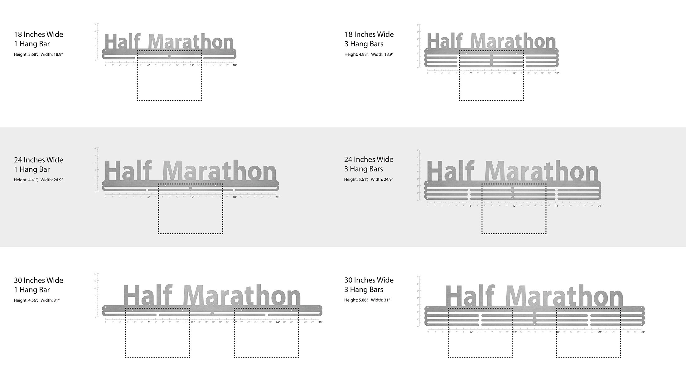 Half Marathon Bib and Medal Display | Sport & Running Medal Displays ...
