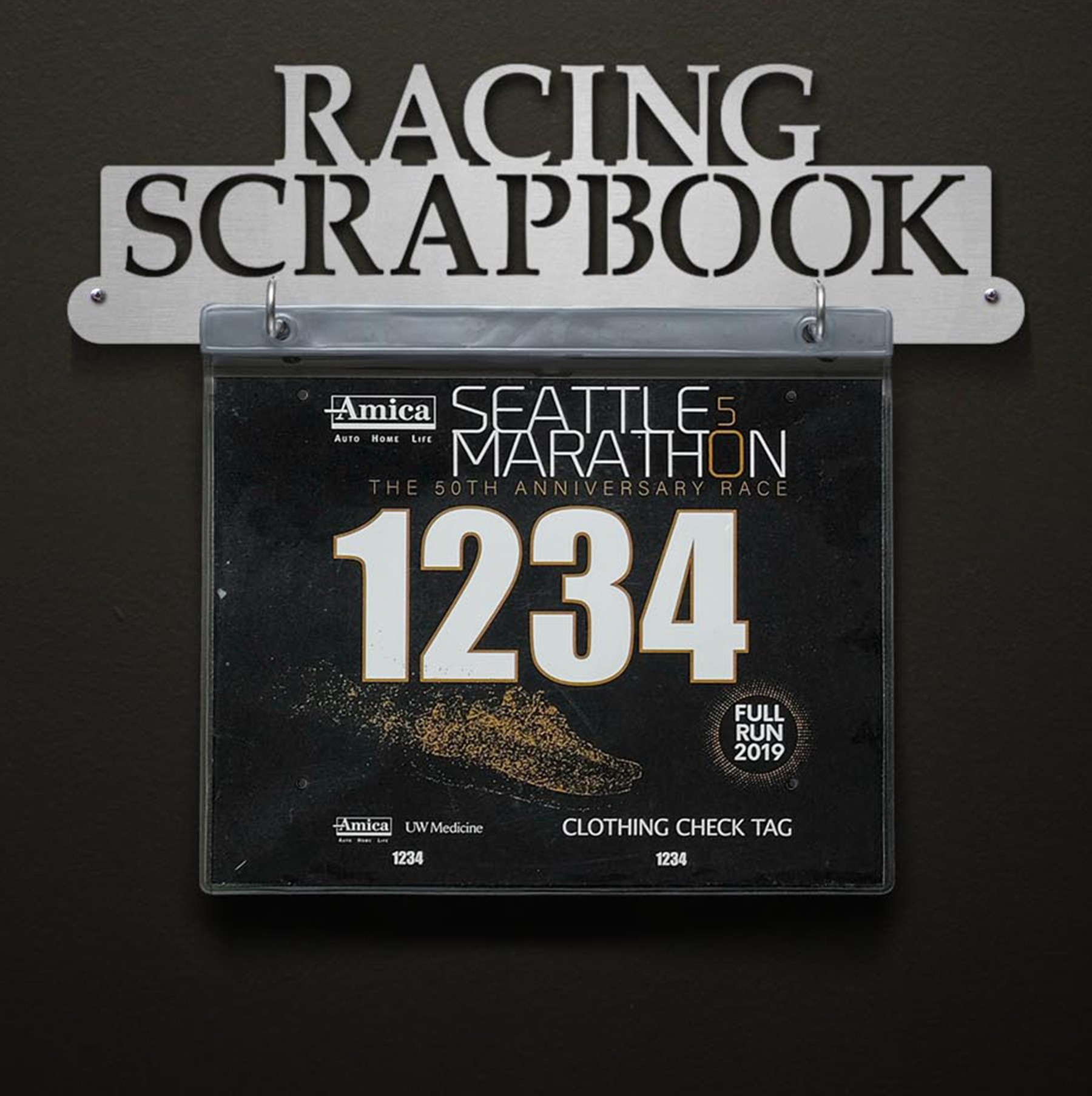 Racing Scrapbook Bib Display | Sport & Running Medal Displays | The ...