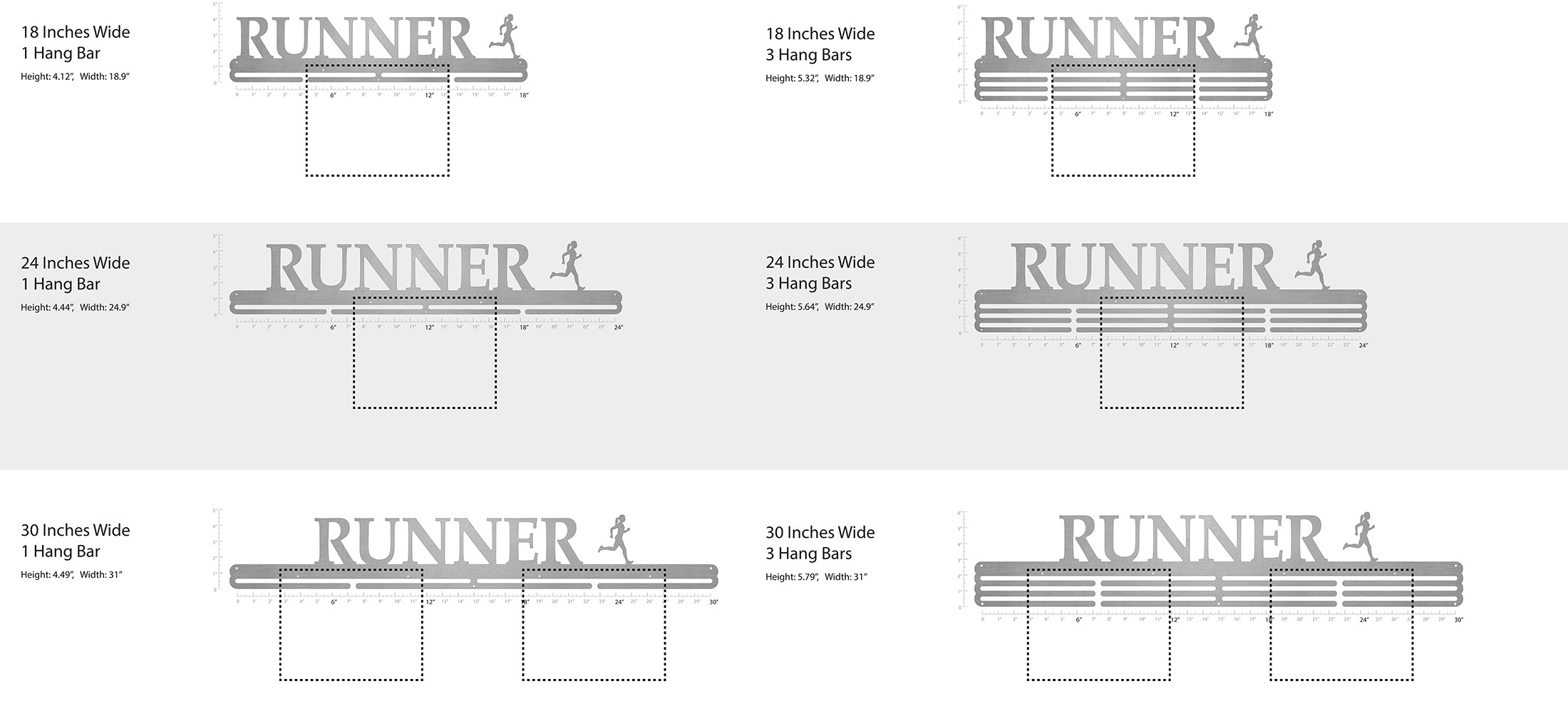 Runner Bib and Medal Display - Female | Sport & Running Medal Displays ...