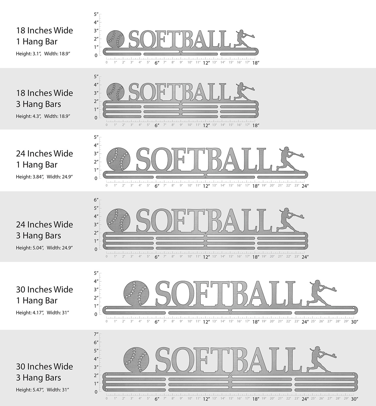 Softball | Sport & Running Medal Displays | The Original Stainless ...